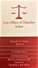 Timothy Acker, Attorney | Attorneys - Gig Harbor Chamber of Commerce, WA